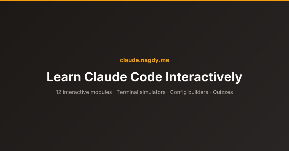 Learn Claude Code交互式教程：11个模块带你快速上手 | AIToolly